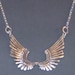 Silver Angel Wings Necklace - Etsy