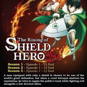 DVD the Rising of the Shield Hero Season 1-3 Eps 1-50 END English ...