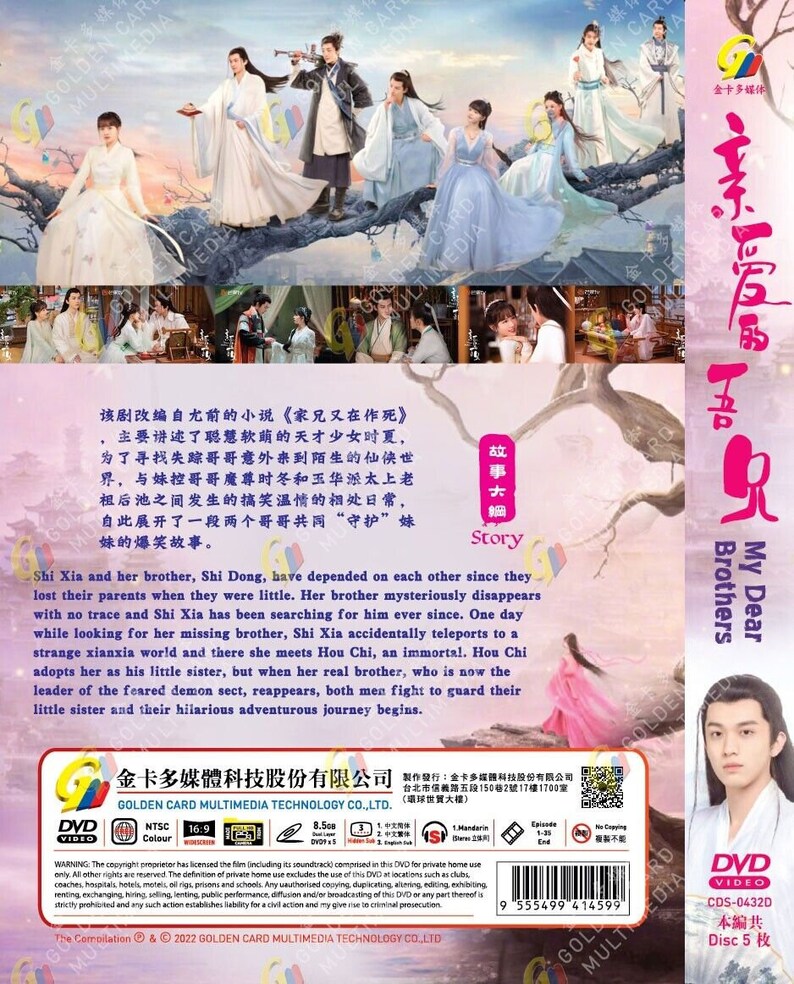 Chinese Drama My Dear Brothers 亲爱的吾兄 Vol.1-35 End Dvd English Subtitle ...