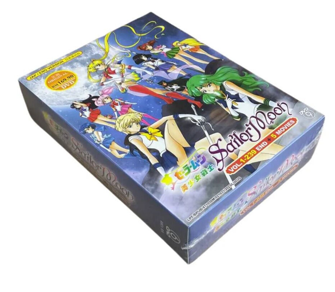 Sailor Moon Complete Series Collection Box Set Anime DVD 1-239 Episodes ...