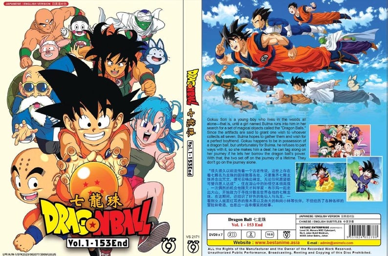 Anime DVD Dragon Complete TV Series Vol.1-153end (七龙珠) English Dubbed ...