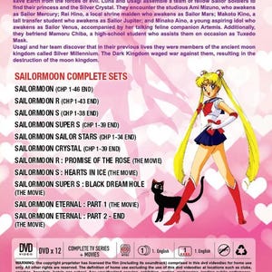 Sailor Moon Season 1-6 + 3 Movies English Dubbed Complete Collection ...