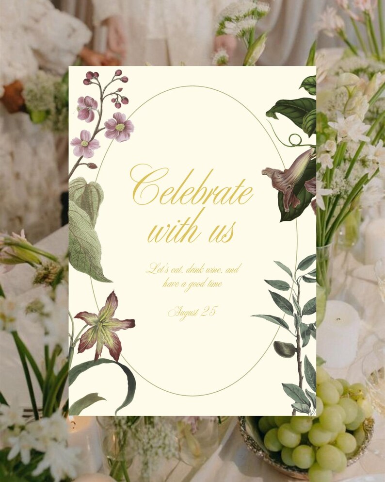 Garden Party Invitation dinner Party/birthday/debut Editable Template ...