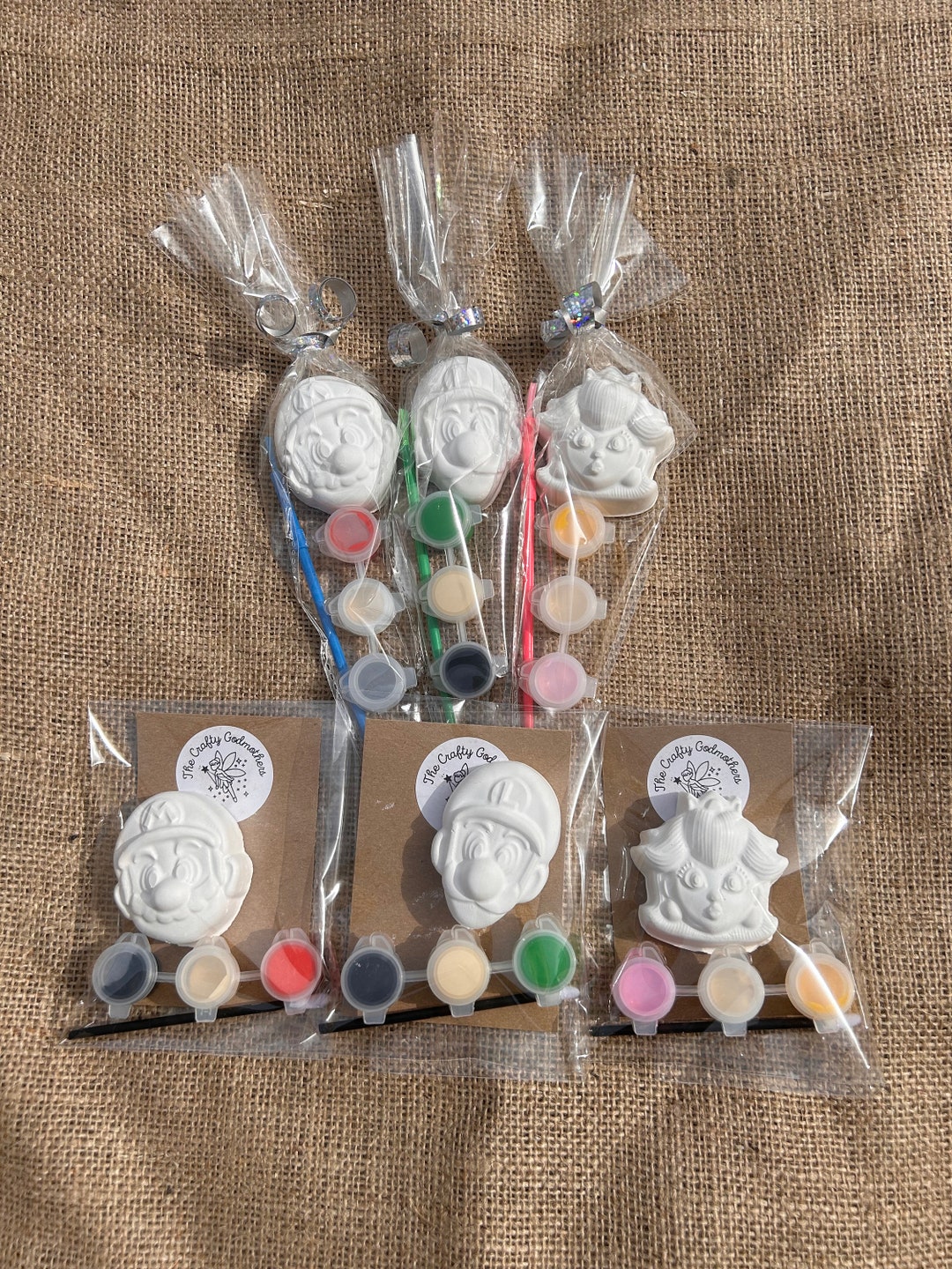 Mini Super Racer Red Green and Princess Peach Paint Your Own - Etsy