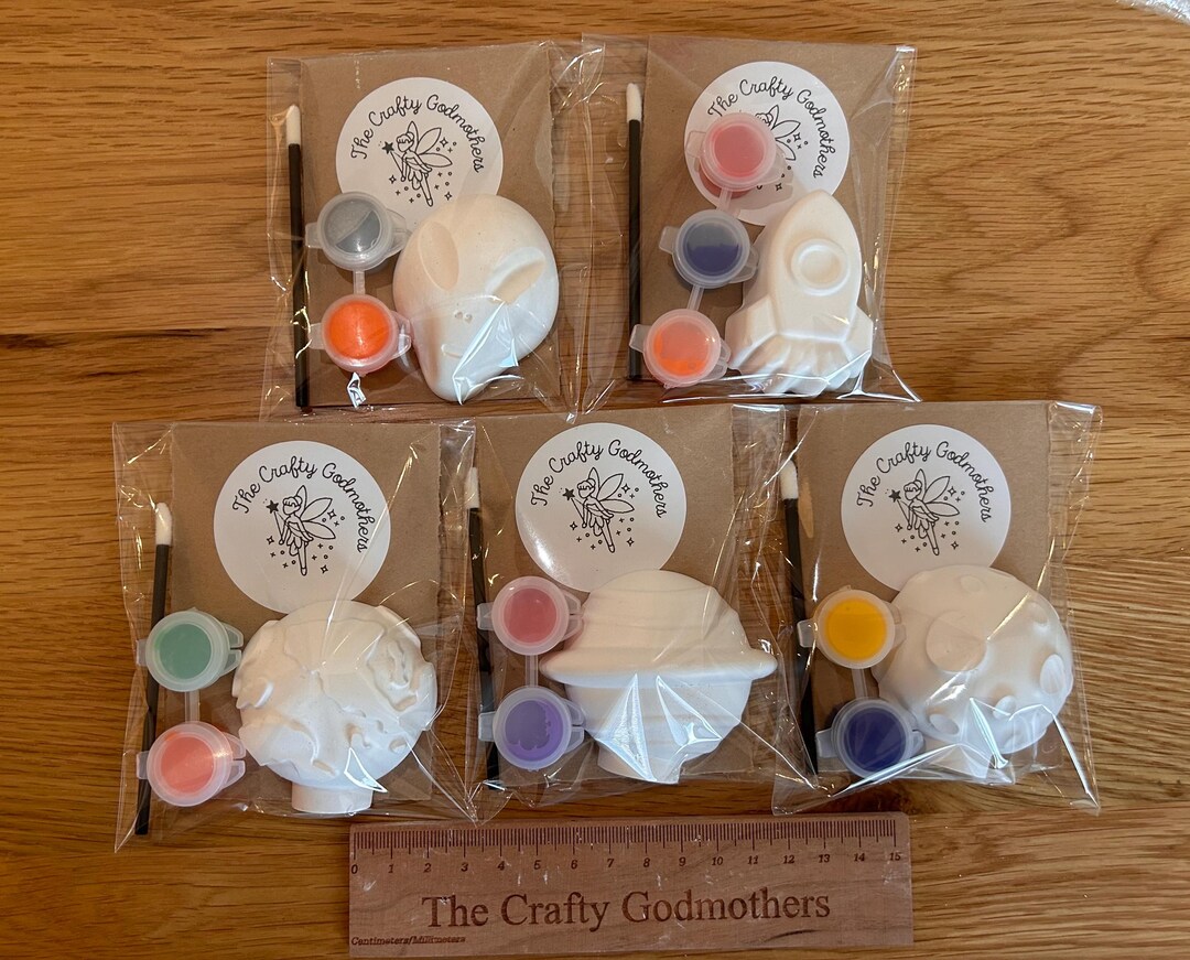 Alien Rockets Planets Space Out of This World Paint Your Own Party Bag ...