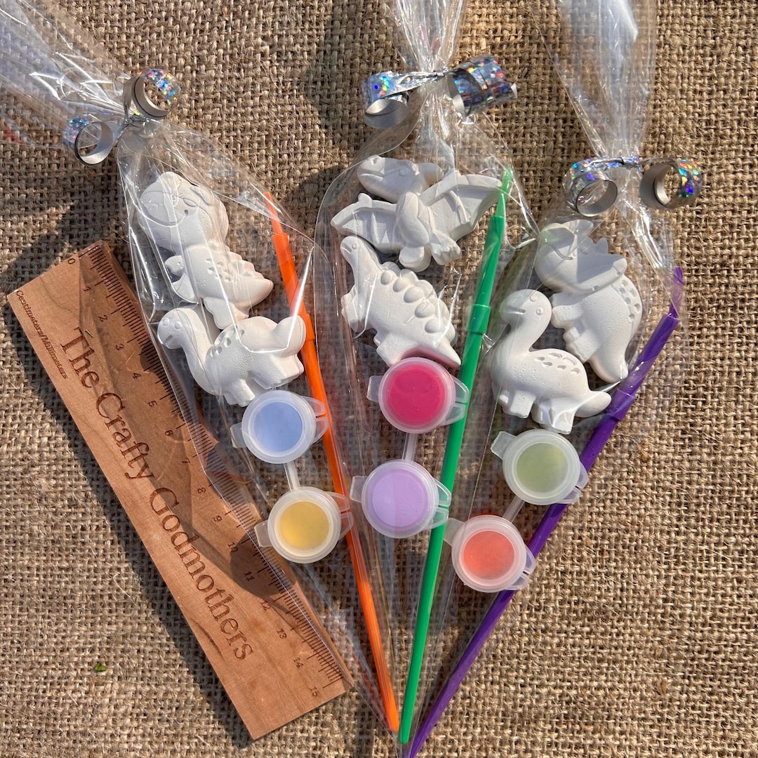 Mini Paint Your Own Dinosaurs Party Filler Favours Cones (1 Supplied ...