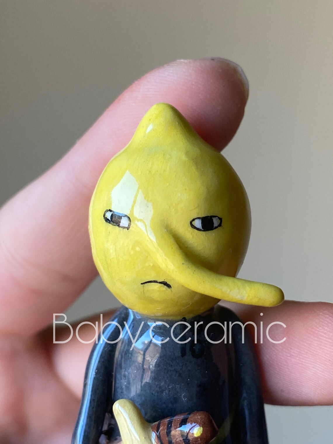 Adventure Time Lemongrab Figurine,lemongrab Adventure Time Ceramic - Etsy