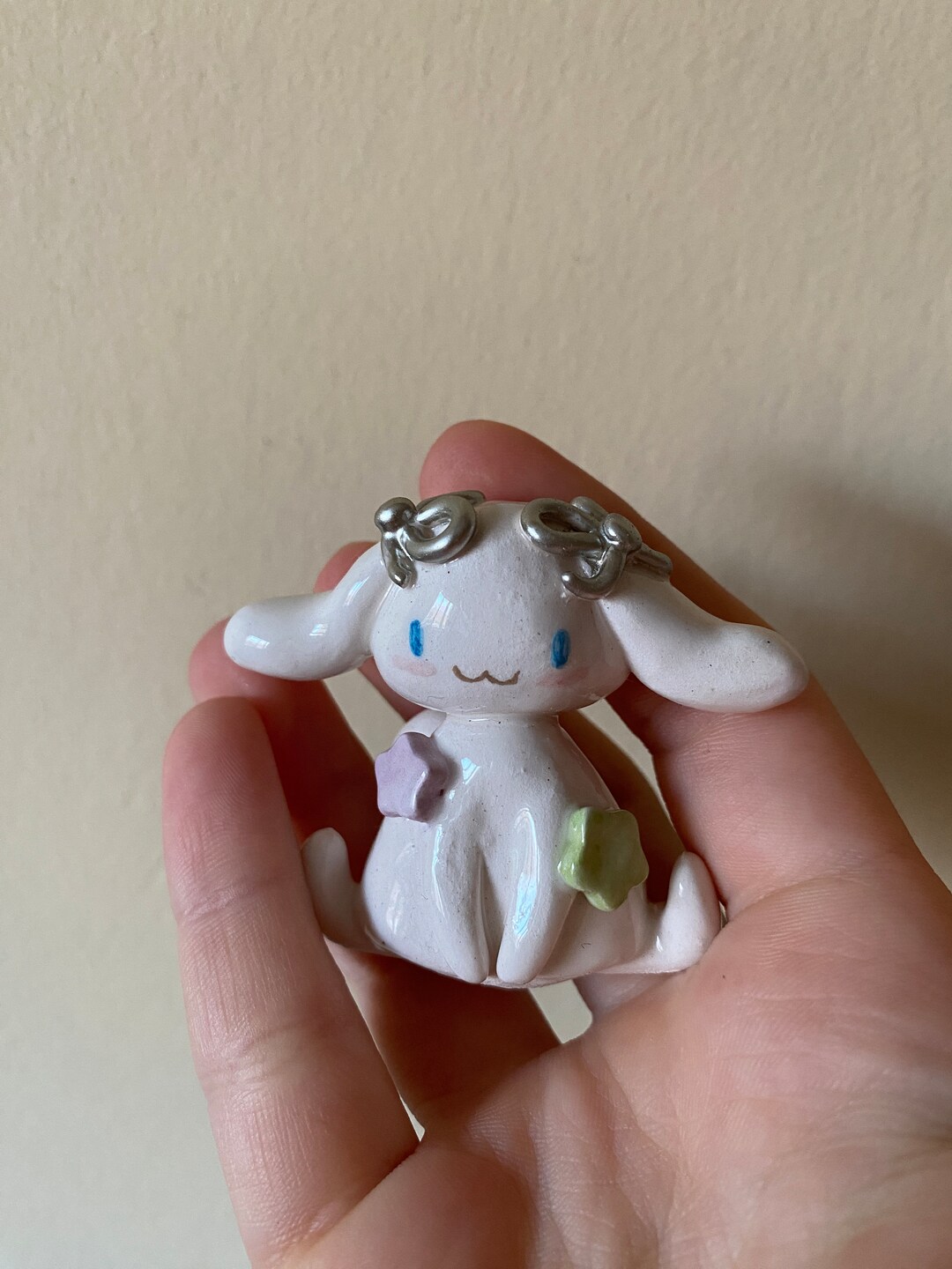 Cinnamoroll Ceramic Sculpture,cinnamoroll With Silver Ribbon,sanrio ...