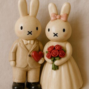 Personalized Miffy Couple Figurine | Custom Anniversary Gift & Wedding ...