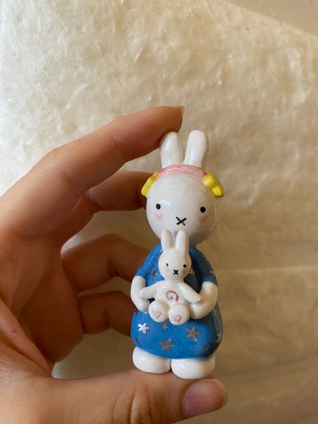 Miffy Ceramic Sculpture,miffy Handmade Figurine, Pottery Miffy Ceramic , Miffy Gifts - Etsy