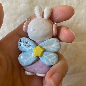 Silver Bow Miffy Sculpture Ceramic,miffy Sculpture Gift,ceramic Miffy Handmade Trinket Miffy - Etsy