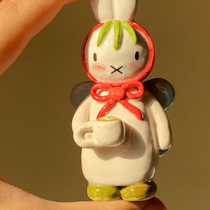 Strawberry Fairy Miffy Holding Matcha,miffy Gifts,ceramic Trinket Miffy,birthday Gifts - Etsy
