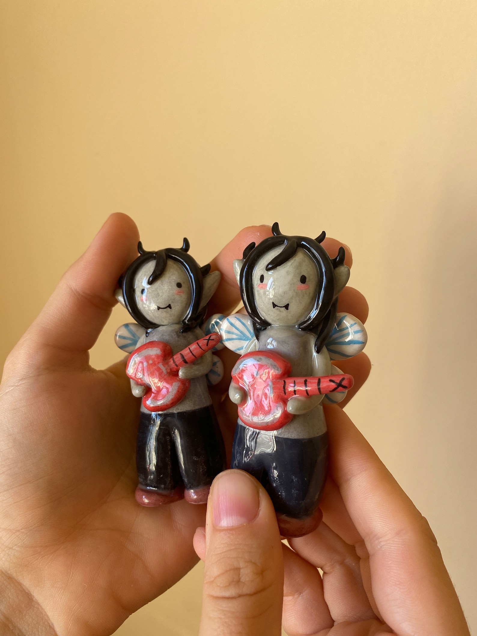 Handmade Ceramic Marceline Figurine, Adventure Time Collectible - Etsy