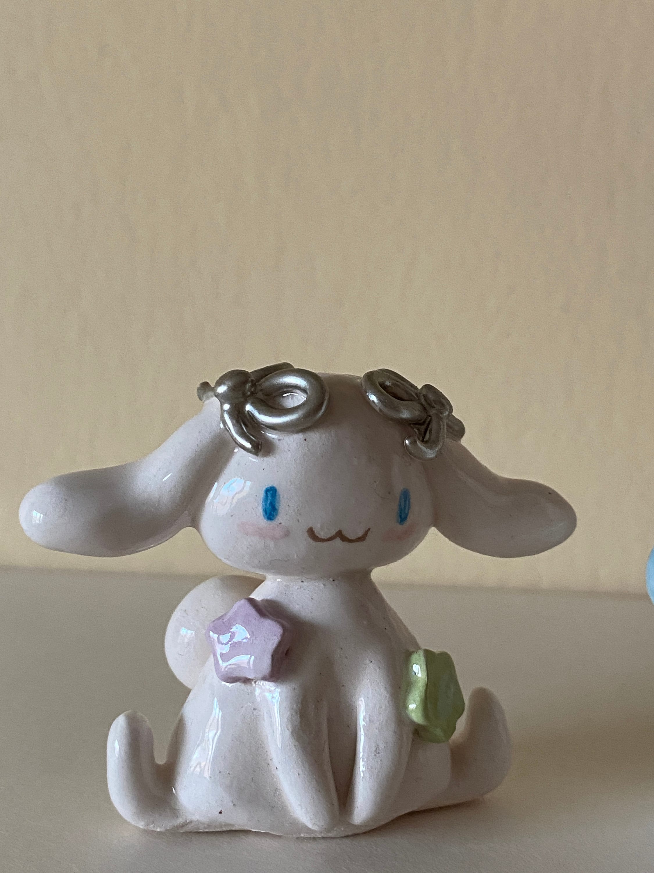 Cinnamoroll Ceramic Sculpture,cinnamoroll With Silver Ribbon,sanrio ...