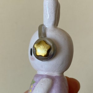 Miffy With Headphones,ceramic Miffy Gifts,sculpture Ceramic Miffy - Etsy