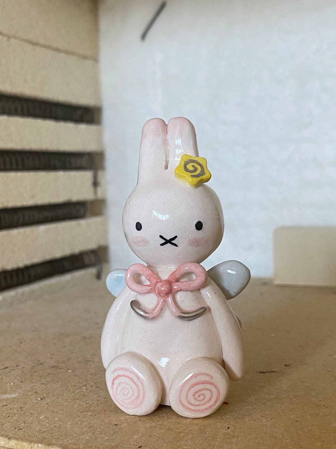 Miffy Sculpture Ceramic-miffycore Handmade,pottery Art Decor - Etsy