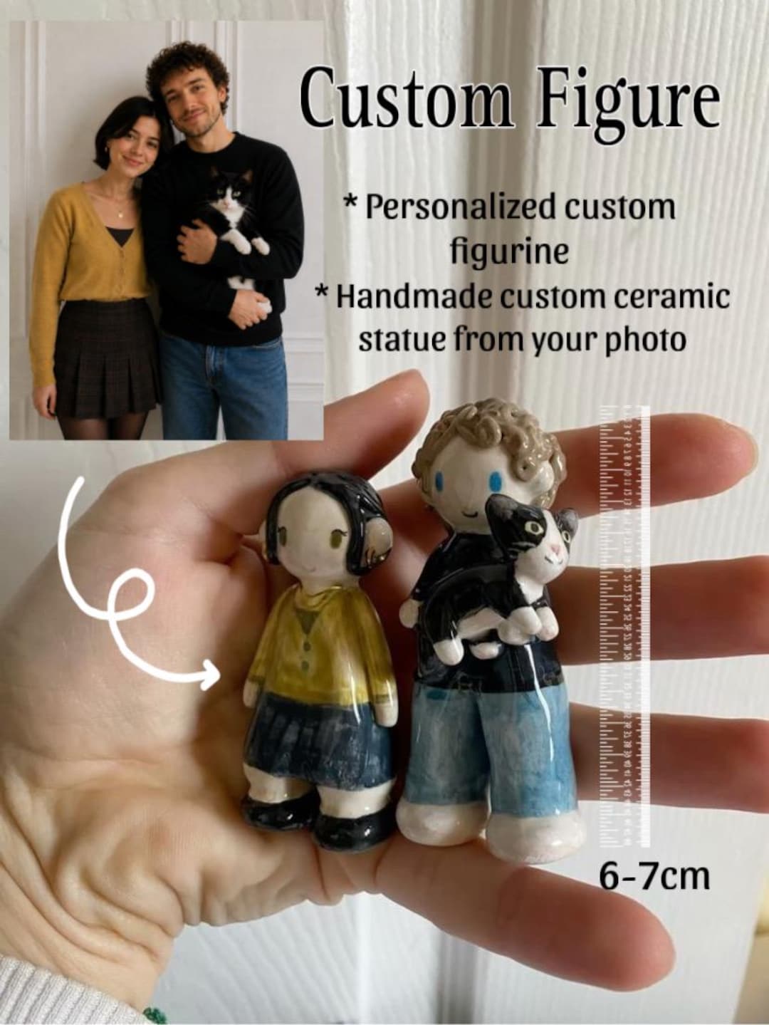 Custom Mini Me Doll,personalized Figurine Gift, Ceramic Mini Me Doll ...