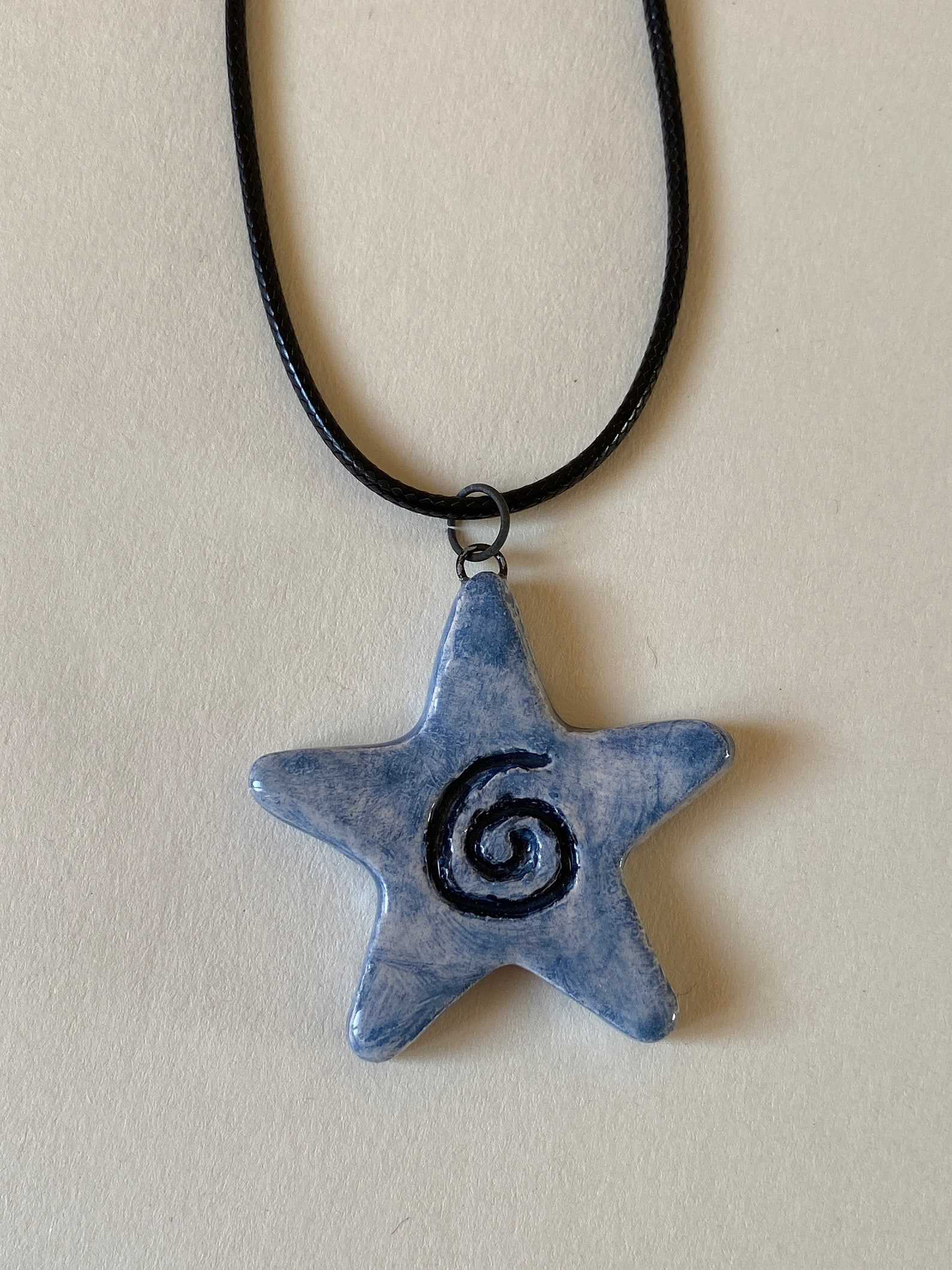 Star Necklaceceramic Handmade Star Necklaceclay Star - Etsy