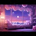 Vtuber Animated Background, Cozy Lofi Ambience Kawaii Room Scene, Pink ...
