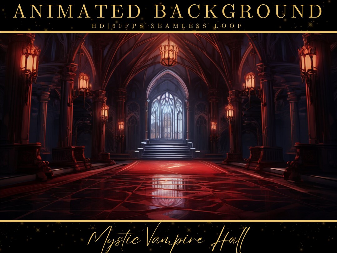 Vtuber Animated Background, Mystic Vampire Hall Scene, Red Twitch ...