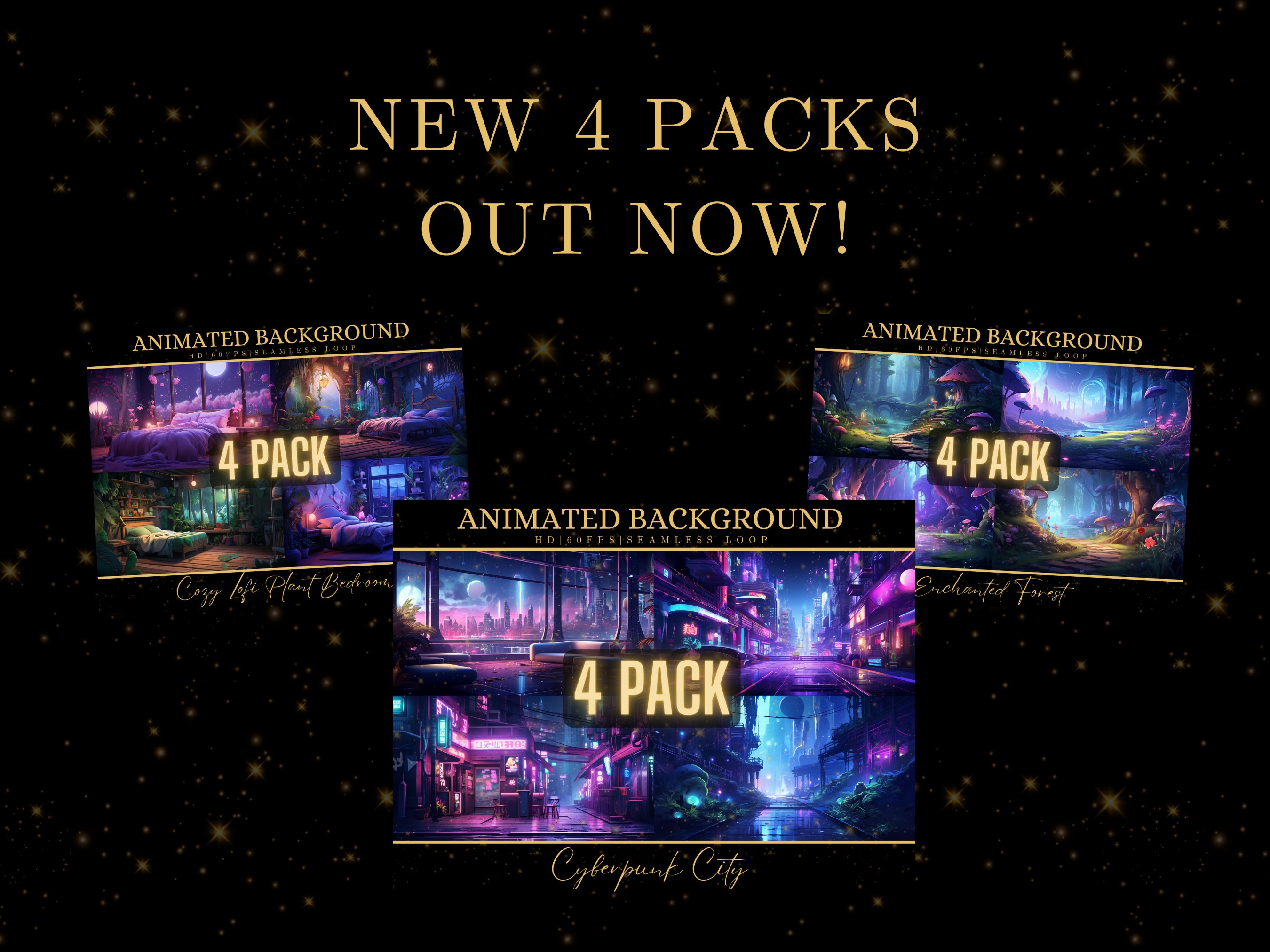 Vtuber Animated Background, Cozy Lofi Ambience Cyberpunk Bedroom, Blue ...