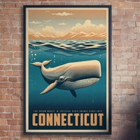 Connecticut Travel Poster: Ai-generated Scenic Train Wall Art - Etsy