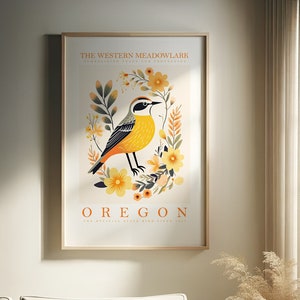 Oregon State Bird Print | Meadowlark | Print at Home | Wall Art ...