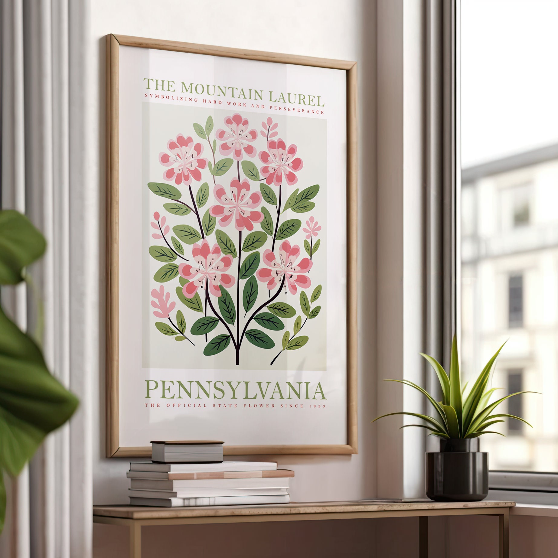 Pennsylvania State Flower Print, the Mountain Laurel, Flower Prints ...