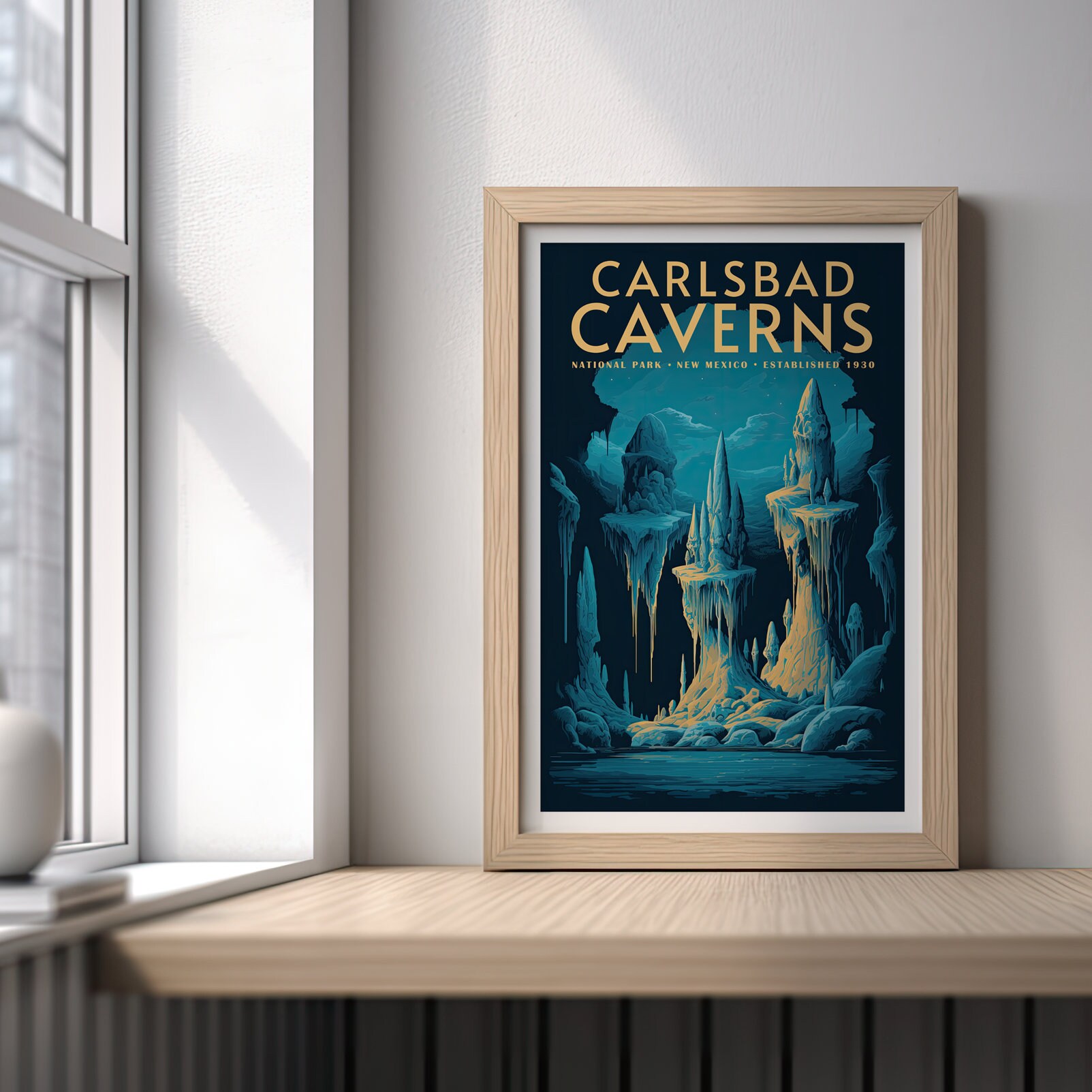 Carlsbad Caverns National Park Vintage Travel Poster Print at - Etsy