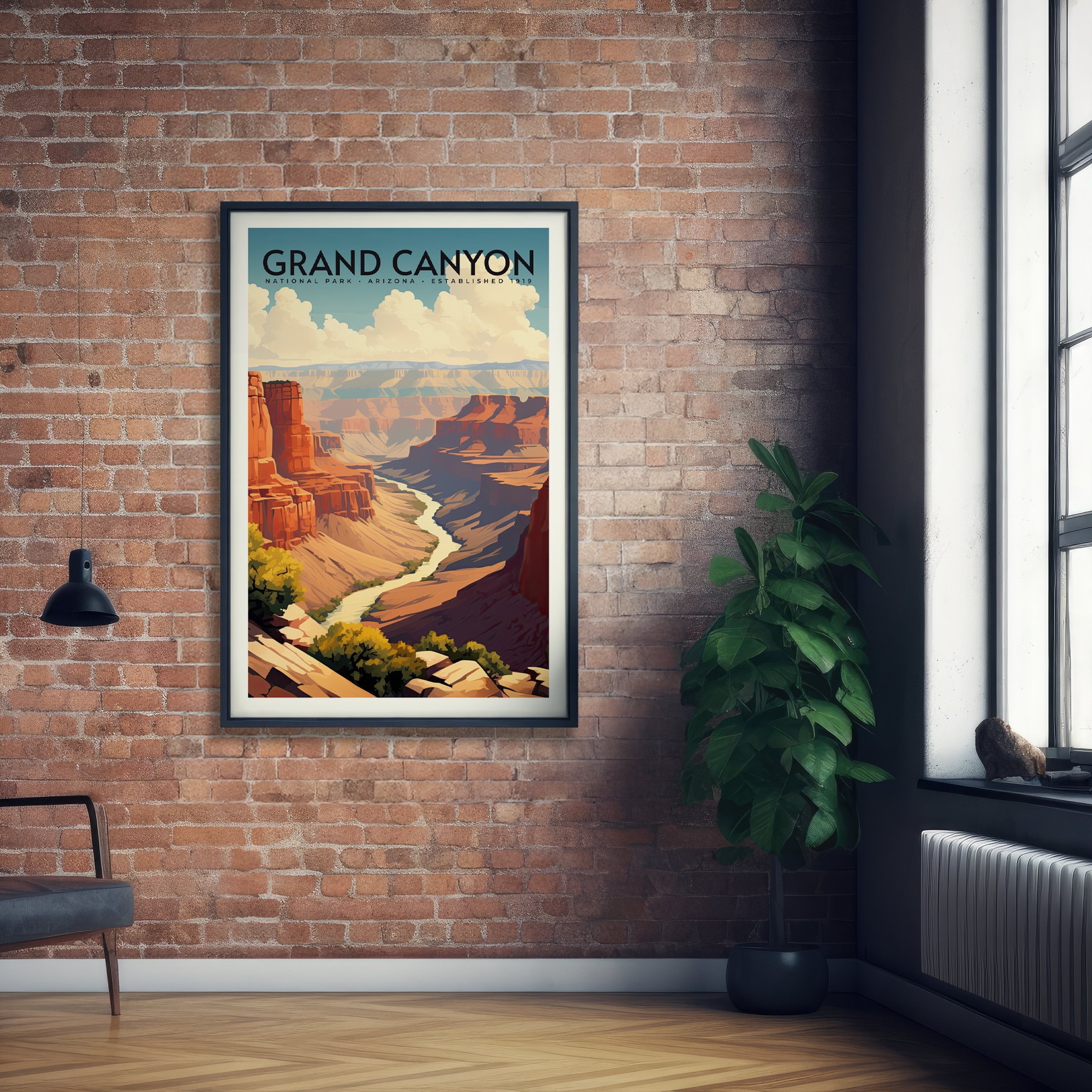 Grand Canyon National Park, Vintage Travel Poster, Print at Home | Wall ...
