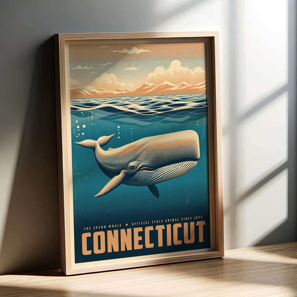Connecticut State Animal | Vintage Prints | Sperm Whale | Print at Home ...