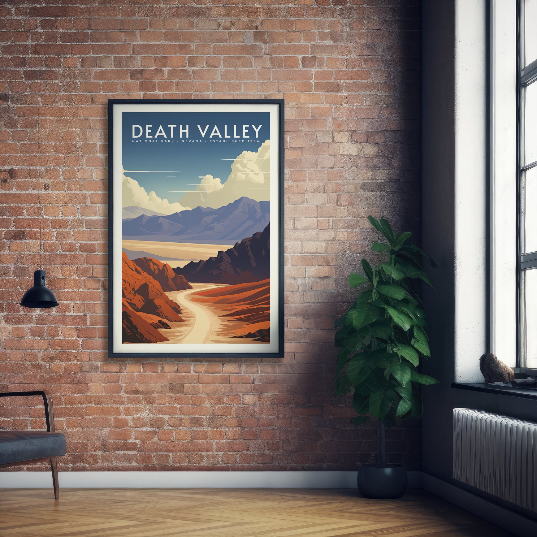 Death Valley National Park Vintage Travel Poster, Print at Home | Wall ...