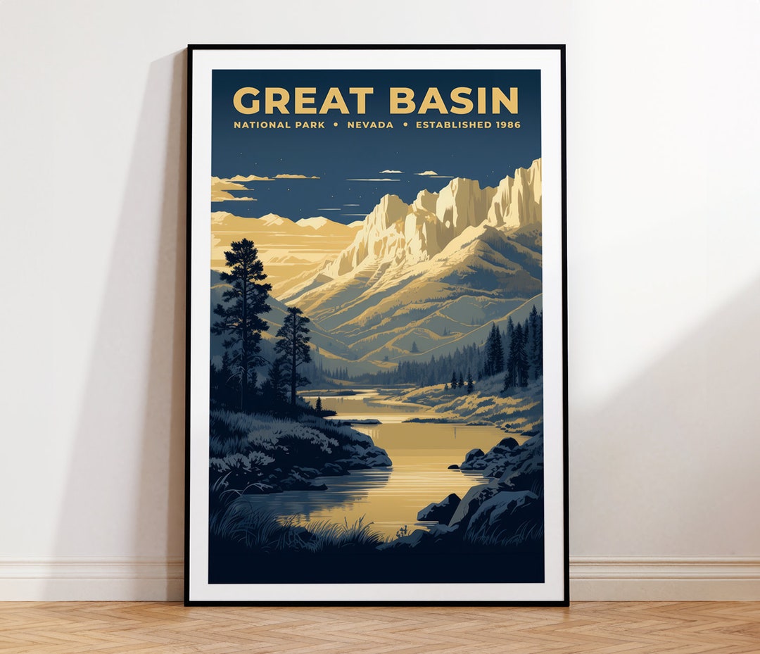 Great Basin National Park Vintage Travel Poster, Print at Home | Wall ...