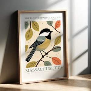 Massachusetts State Bird Print | Chickadee | Print at Home | Wall Art ...