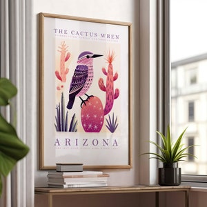 Arizona State Bird Print | Cactus Wren | Print at Home | Wall Art ...
