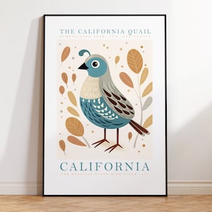 California State Bird Print | Quail | Print at Home | Wall Art ...