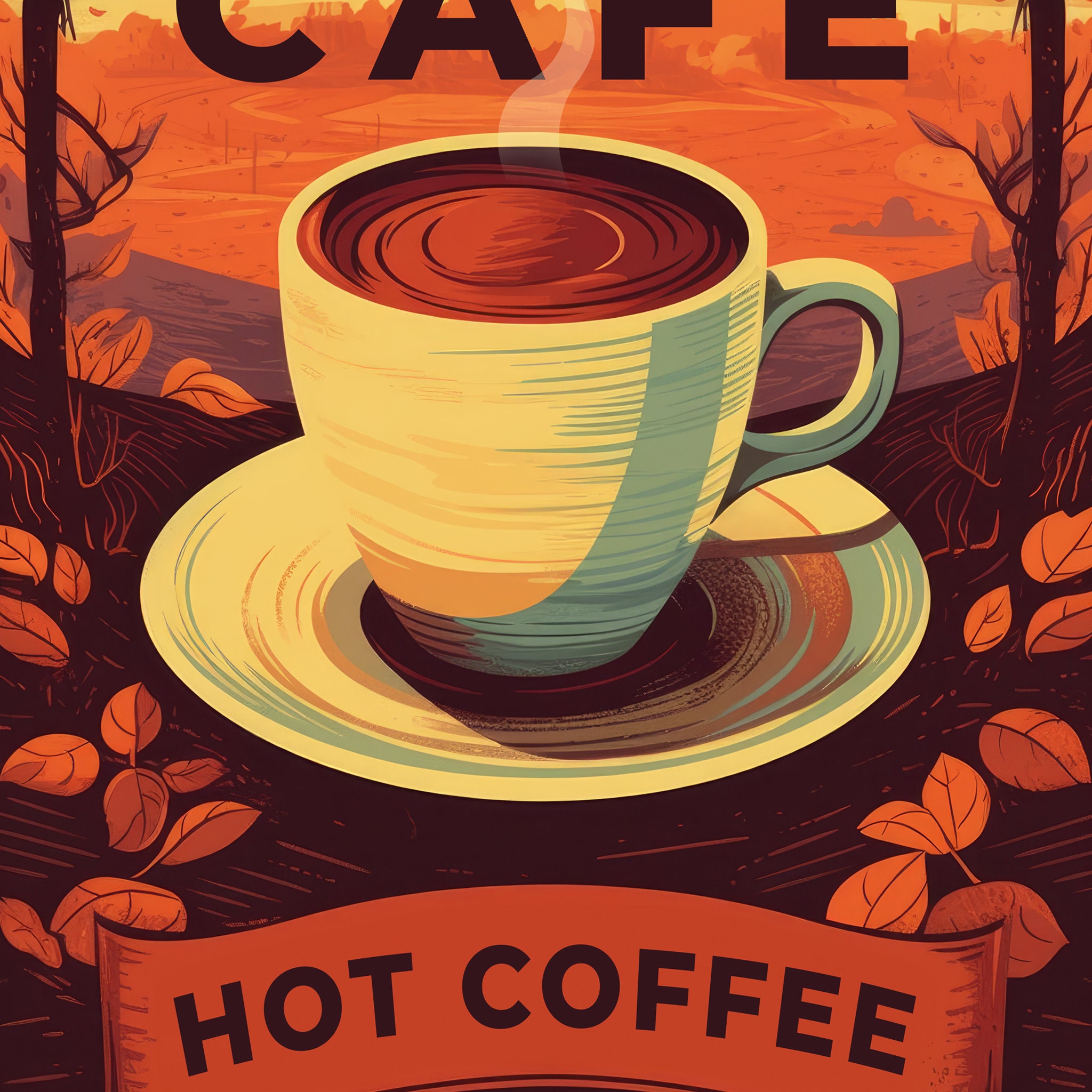 Custom Coffee Cafe Print Trendy Wall Art Digital Download - Etsy