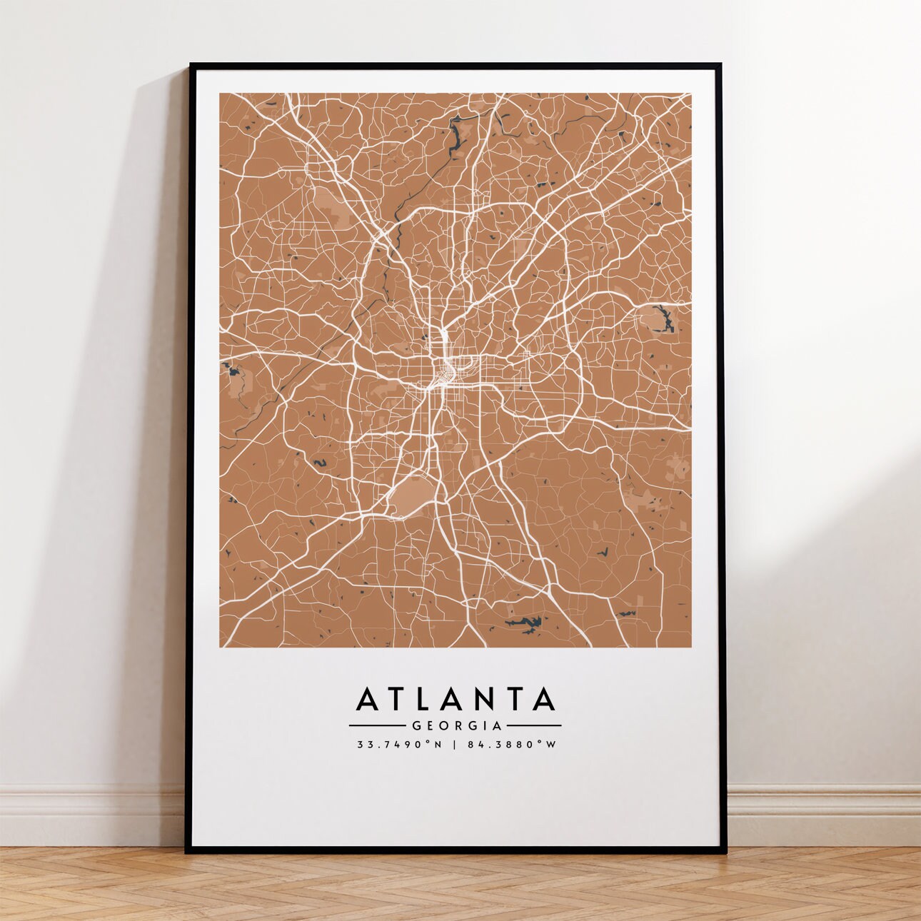 Atlanta City Map | 10 Color Variations | City Map Prints | Instant ...