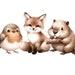 Woodland Animals Watercolor Clipart, Forest Animals Clip Art, Nursery ...
