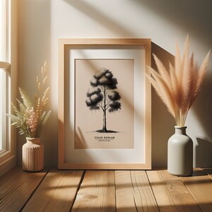 Kentucky State Tree | Tulip Poplar | Vintage Sketch | Tree Poster ...