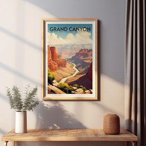 Grand Canyon National Park, Vintage Travel Poster, Print at Home | Wall ...