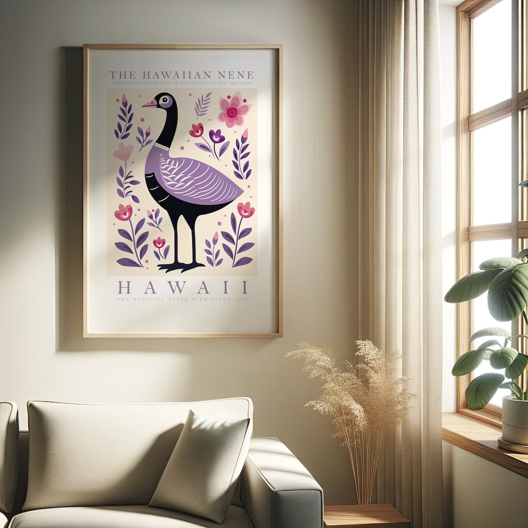 Hawaii State Bird Print | Hawaiian Nene | Print at Home | Wall Art ...