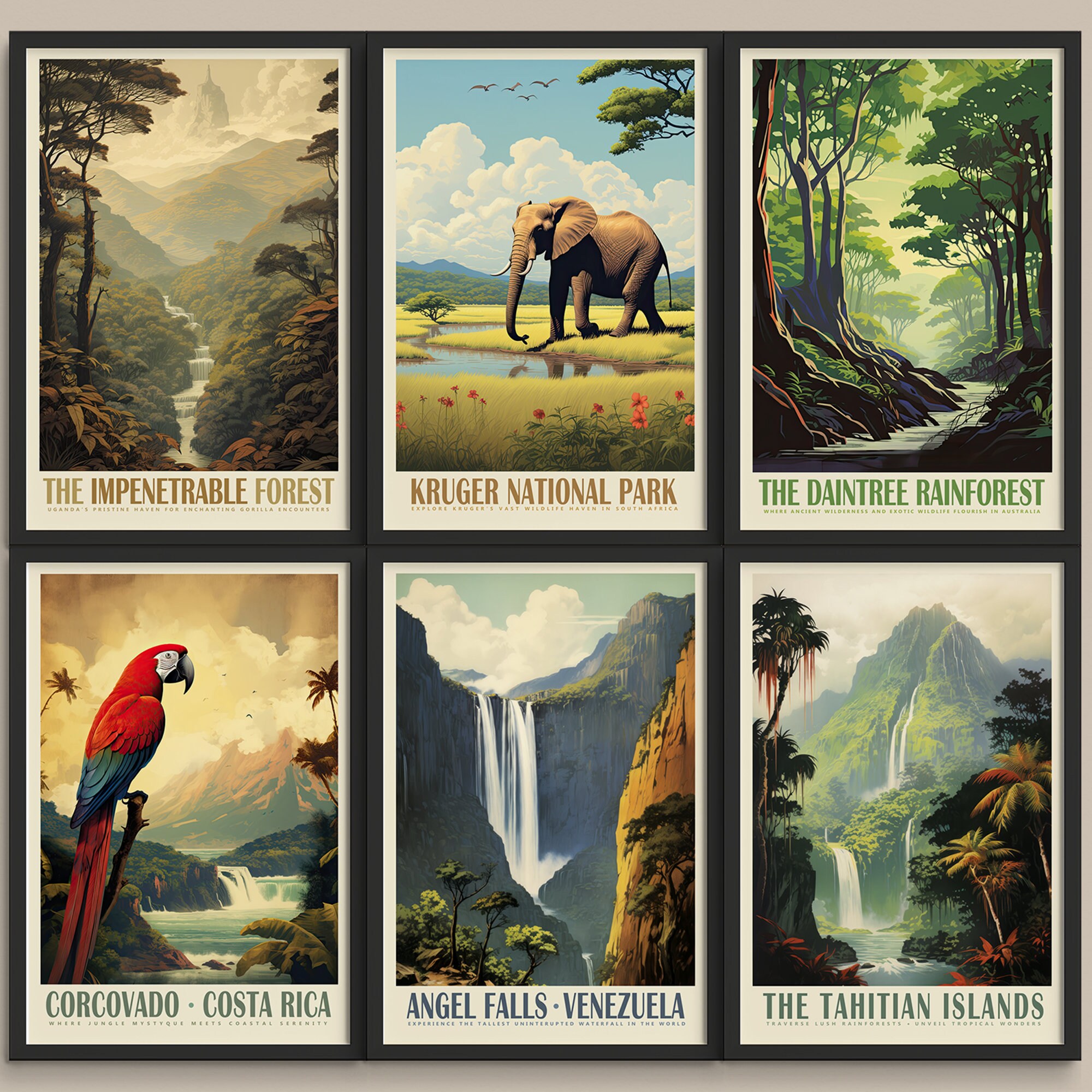 Natural Wonders Travel Posters Bundle, Set of 18 Prints, National Parks ...