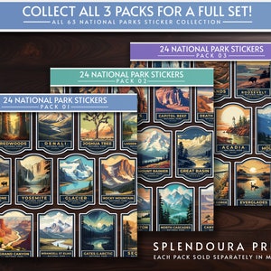 24 National Parks Stickers | Pack 02 | Nature Stickers | Adventure ...