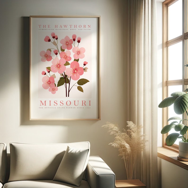 Missouri State Flower Print | Hawthorn | Flower Prints | Trendy Floral ...