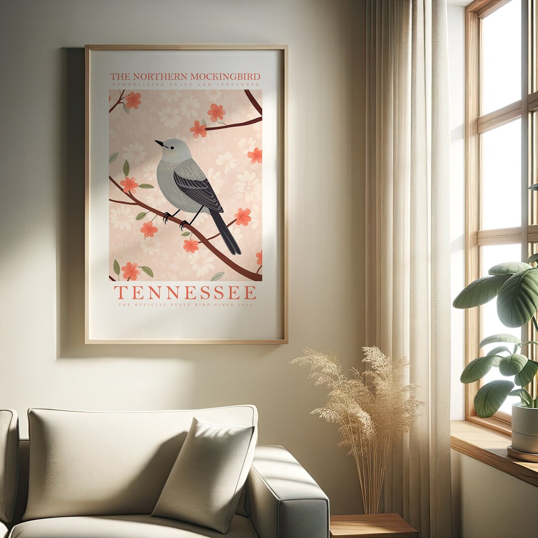 Tennessee State Bird Print | Mockingbird | Print at Home | Wall Art ...