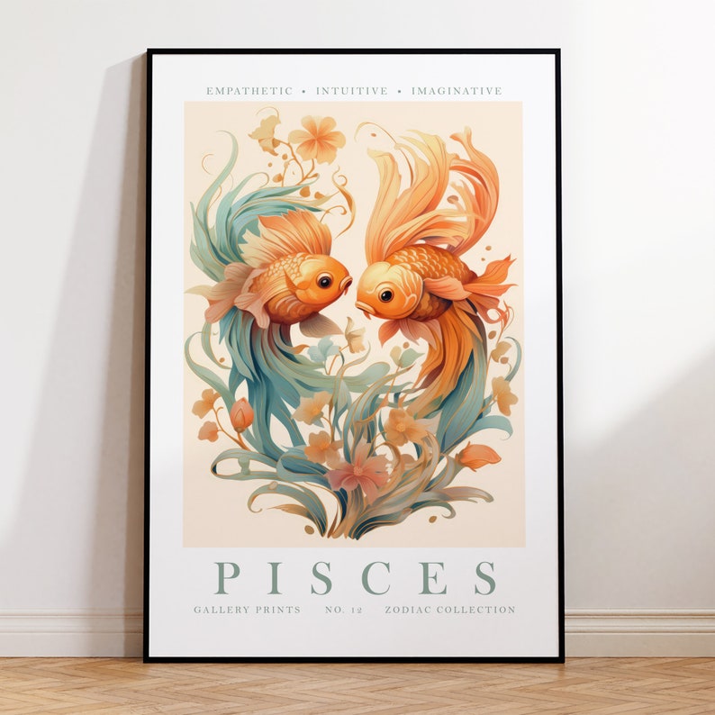 12 Signs of the Zodiac Gallery Wall Set, All 12 Horoscopes Bundle ...
