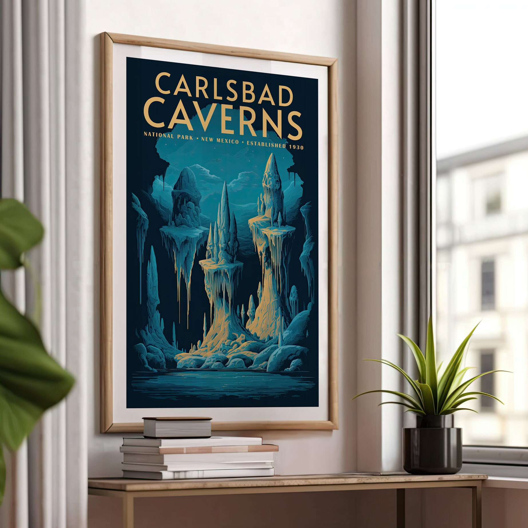 Carlsbad Caverns National Park Vintage Travel Poster Print at - Etsy