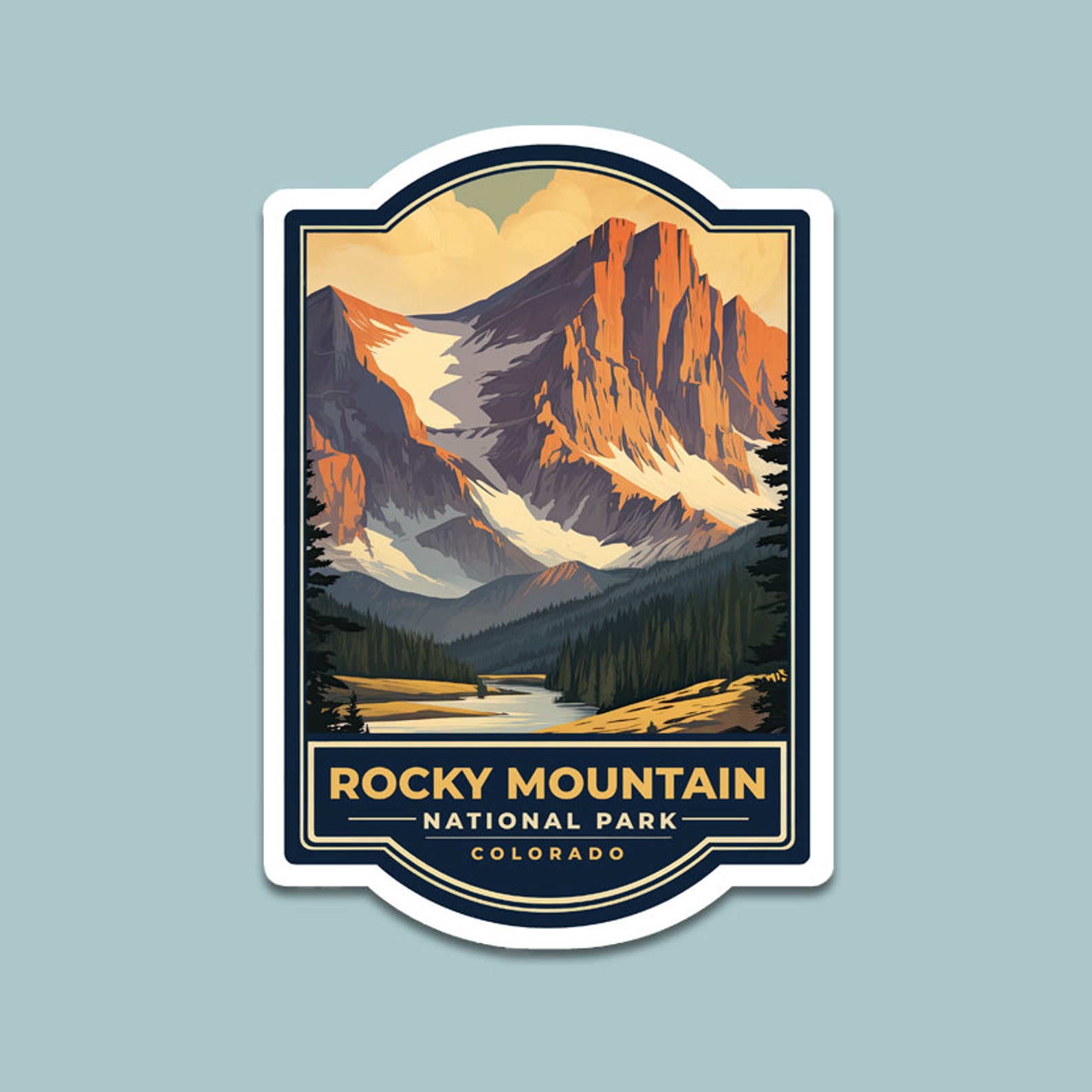 Rocky Mountain National Park Sticker 3x4 Inches Kiss-cut Vinyl Decal ...