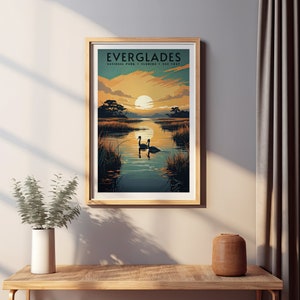 Everglades National Park Vintage Travel Poster, Print at Home | Wall ...